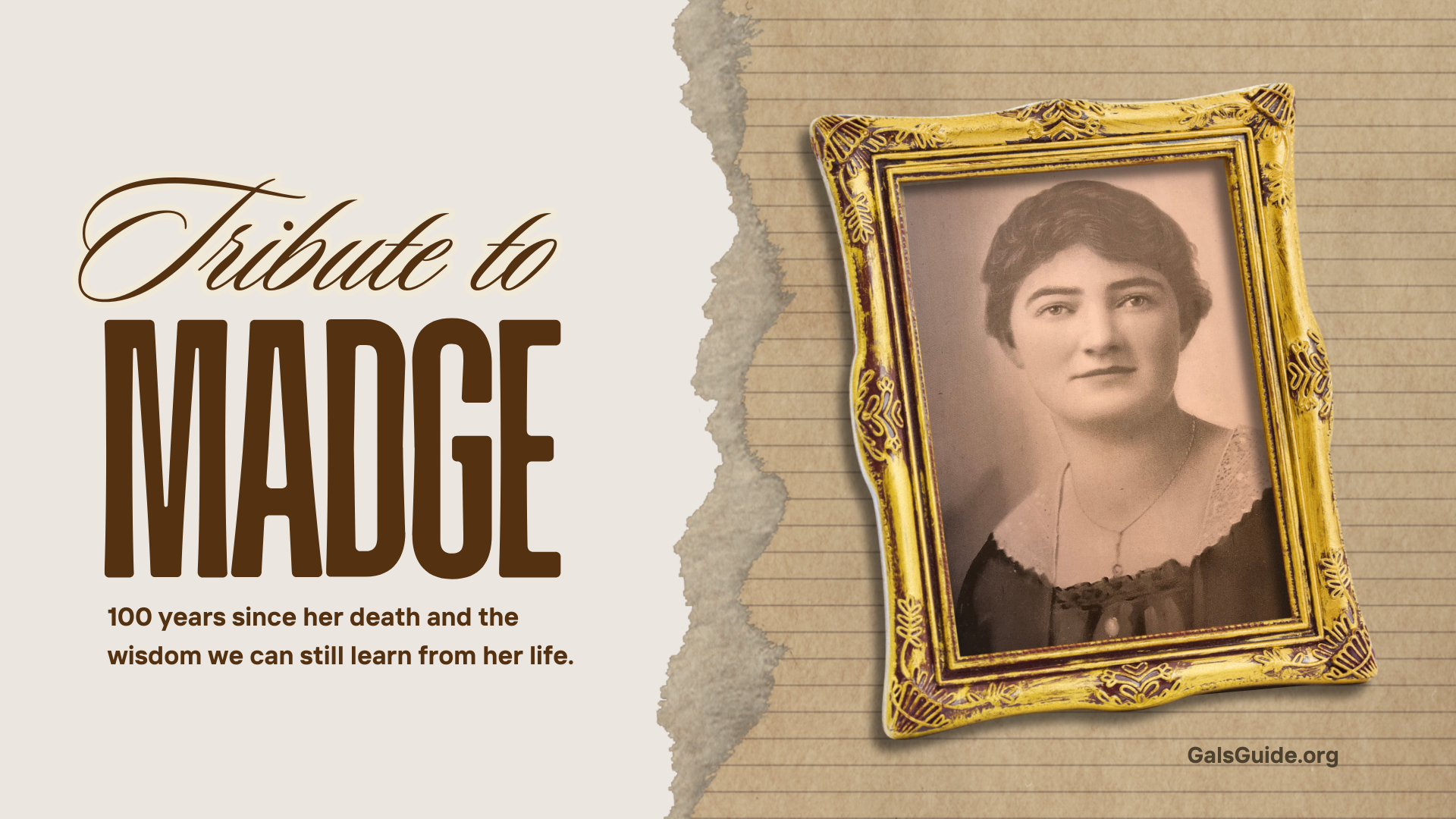 Tribute to Madge Oberholtzer – Gal's Guide